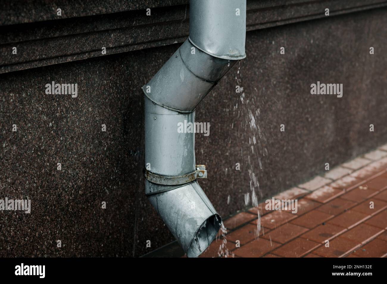 Stormwater street drain during heavy rain Stock Photo - Alamy