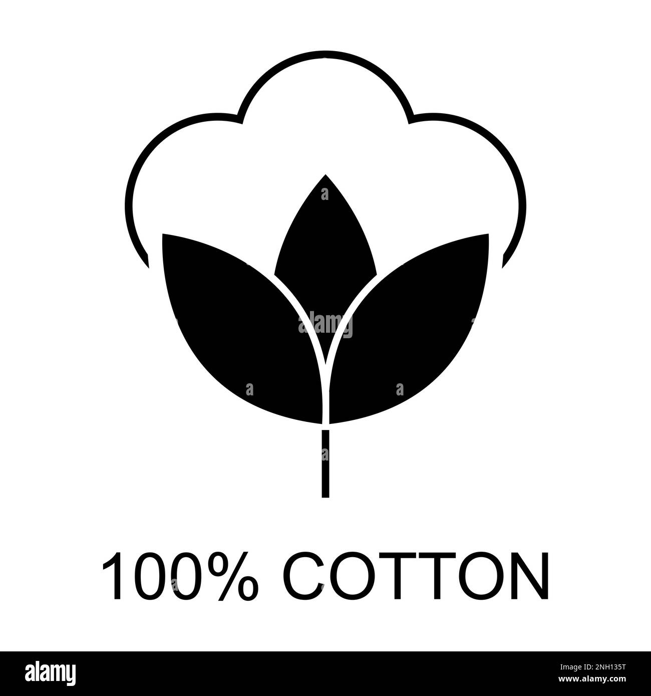 Cotton organic icon, clothing symbol natural symbol, web graphic vector ...