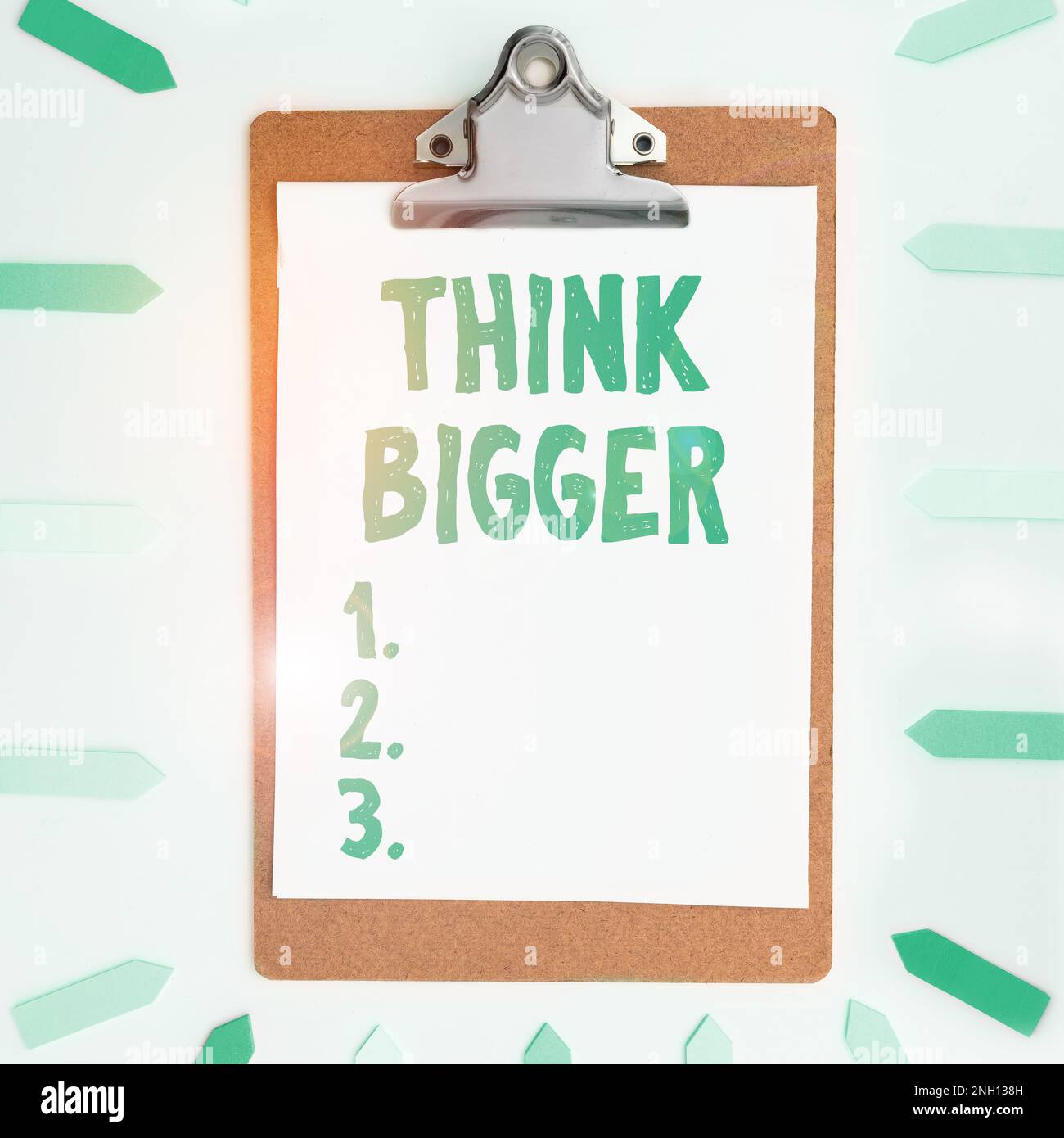 Conceptual display Think Bigger, Business concept being able to dream ...