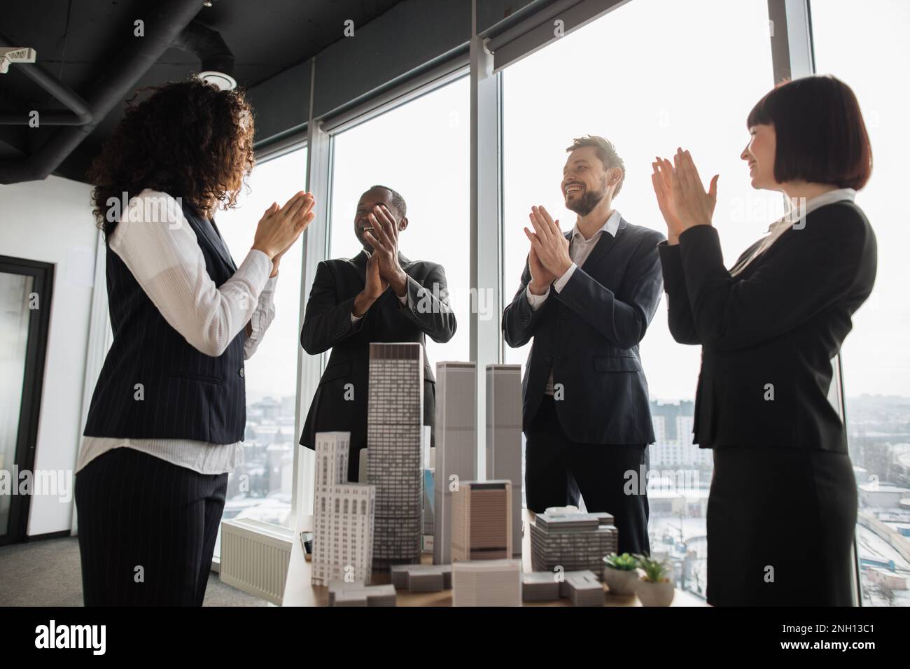 Good results, congratulation and appreciation concept. Satisfied ...