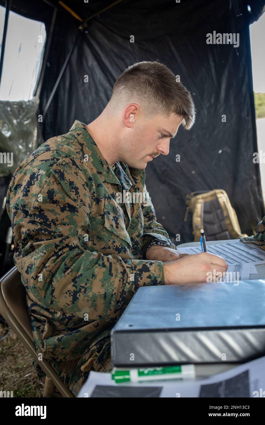 U.S. Marine Corps 1st LT Taylor Nicholas with Logistics Operation ...