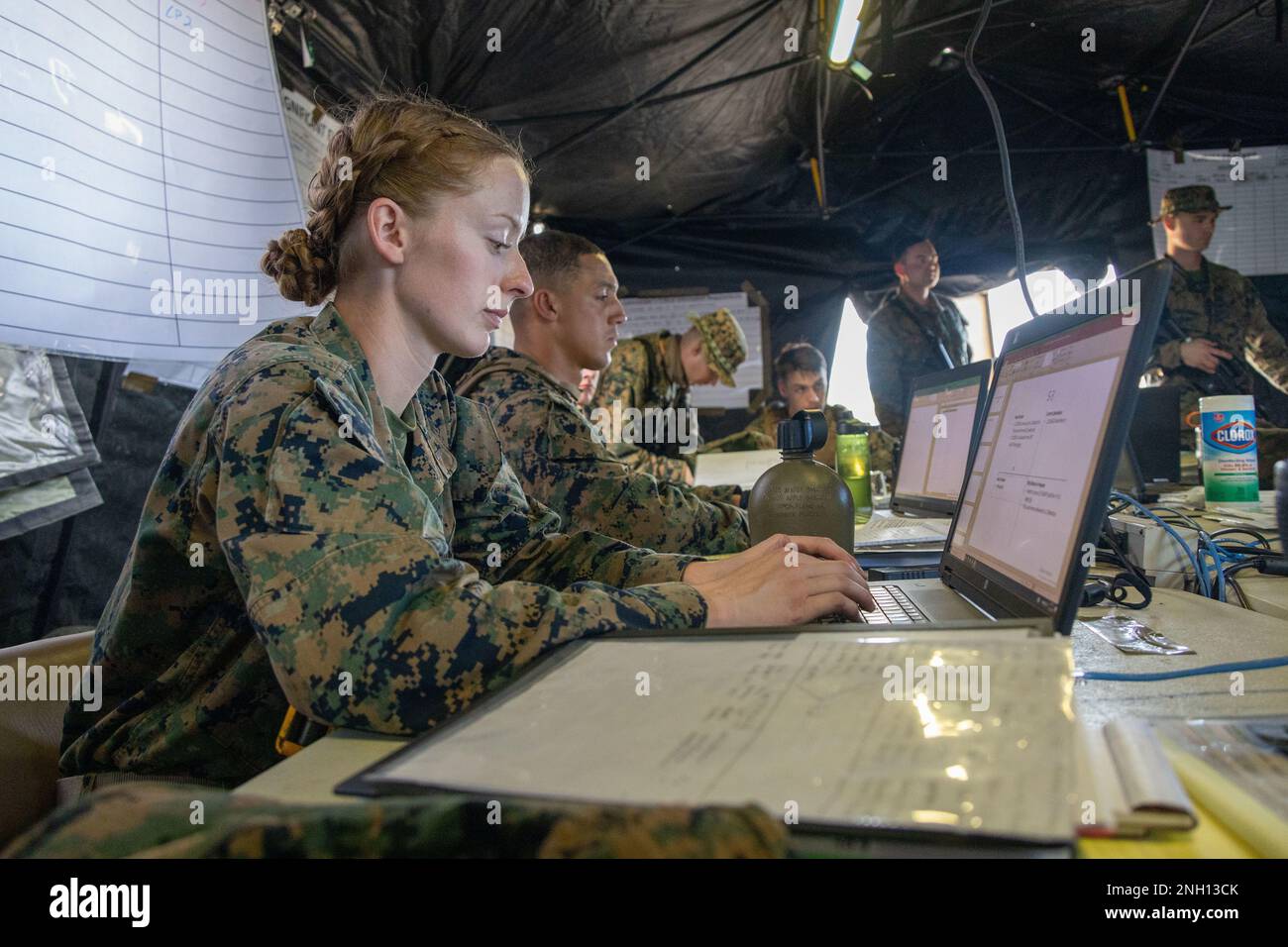 U.S. Marine Corps 2nd LT Samantha Bolton with Logistics Operation ...