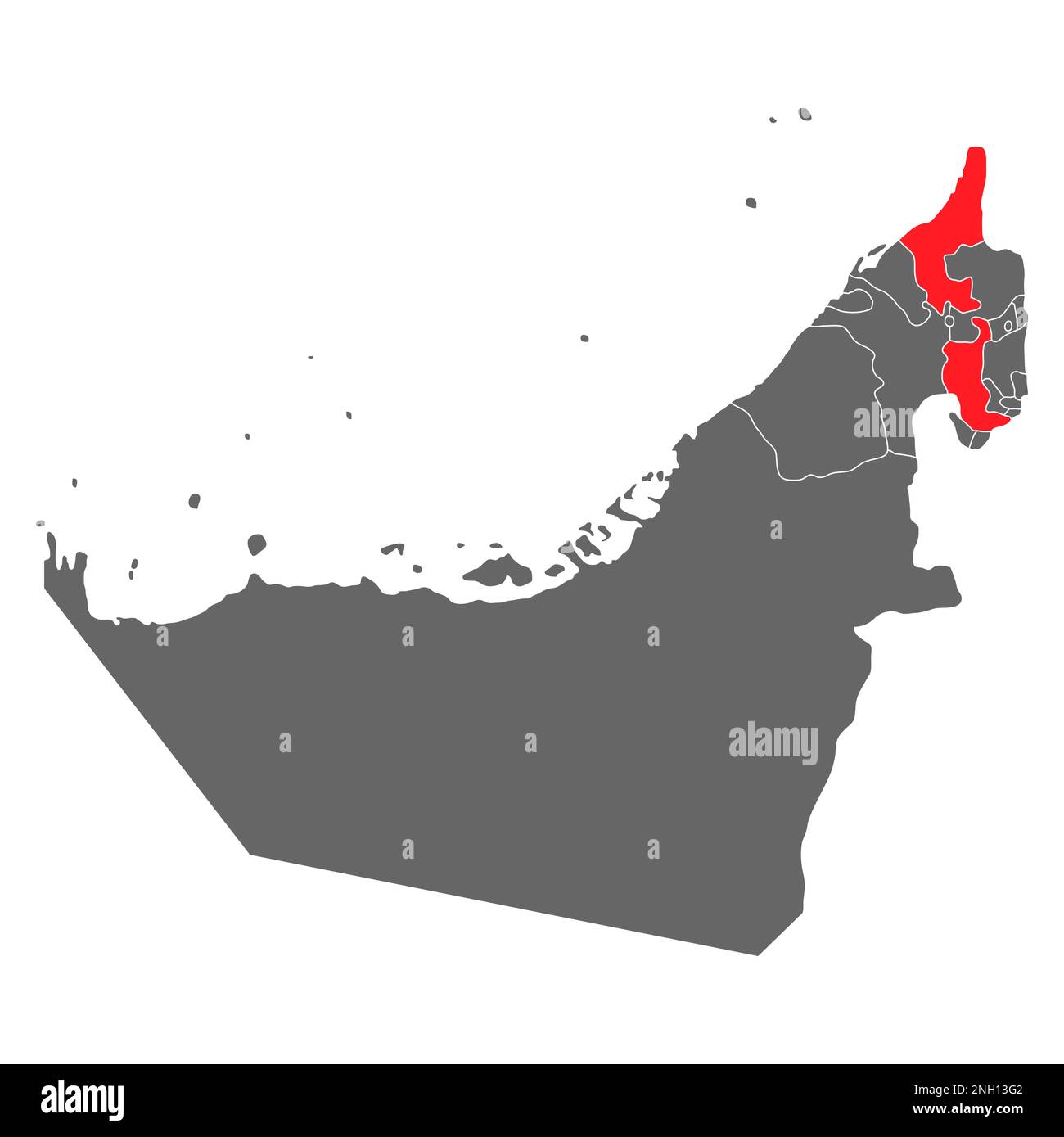 United arab emirates map Ras Al Khaimah, geography blank concept ...