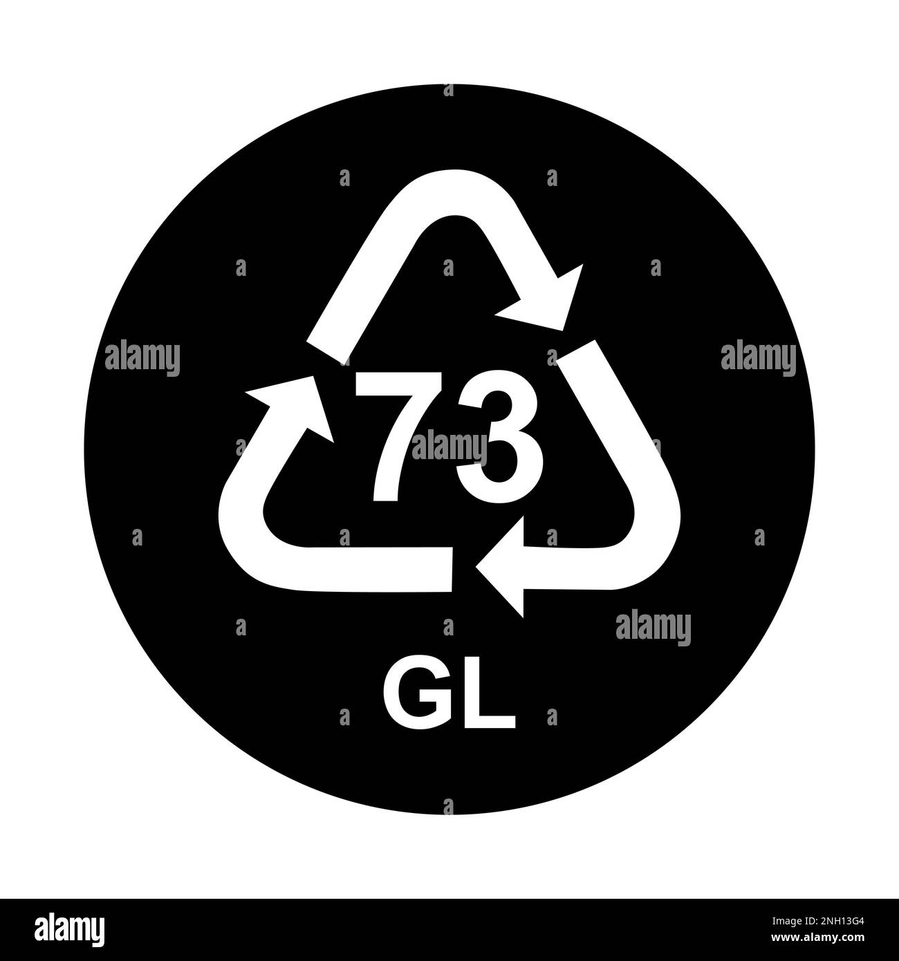 Glass symbol, ecology recycling sign isolated on white background ...