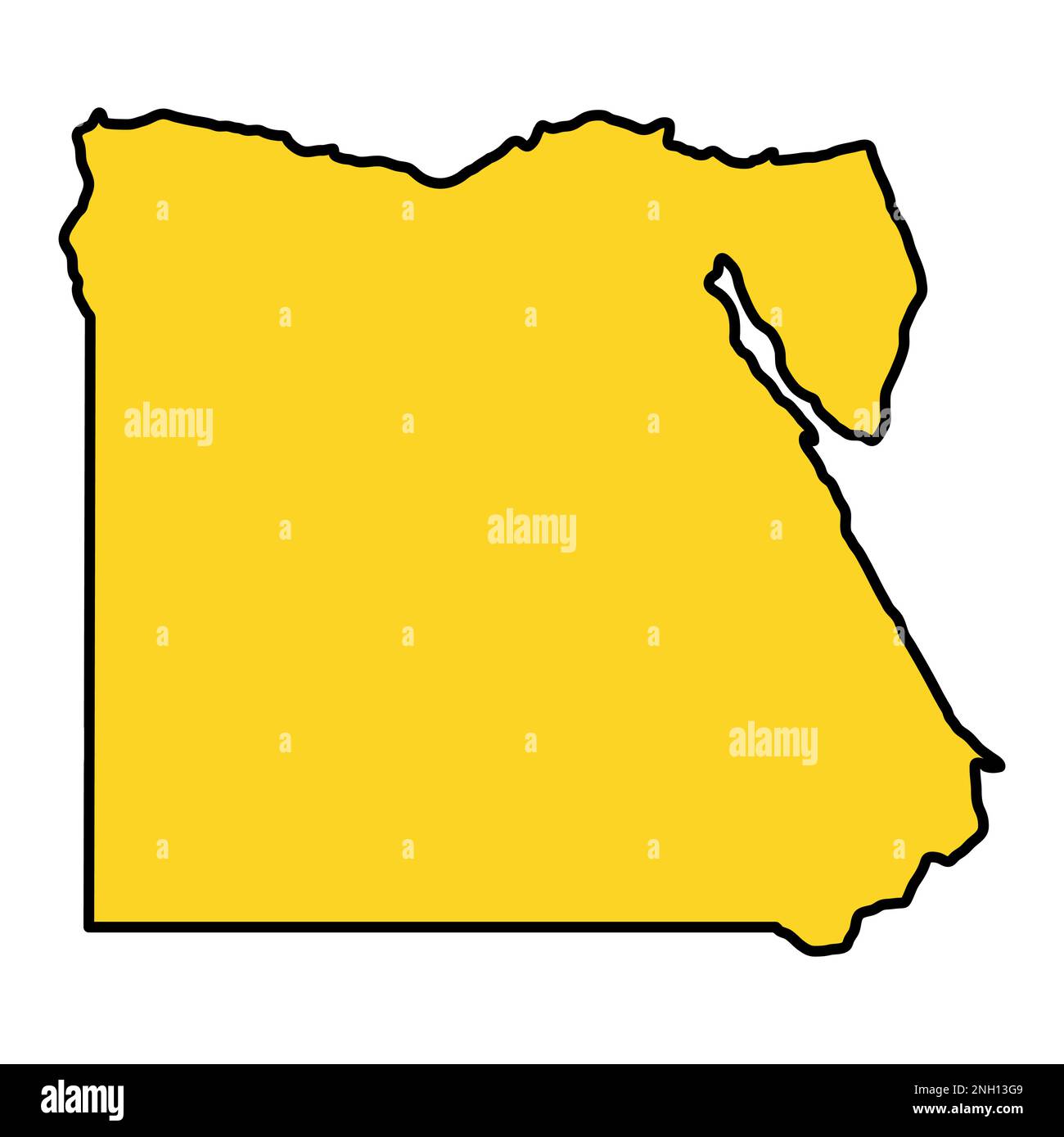 Egypt high detailed map, geography graphic icon country, africa border ...