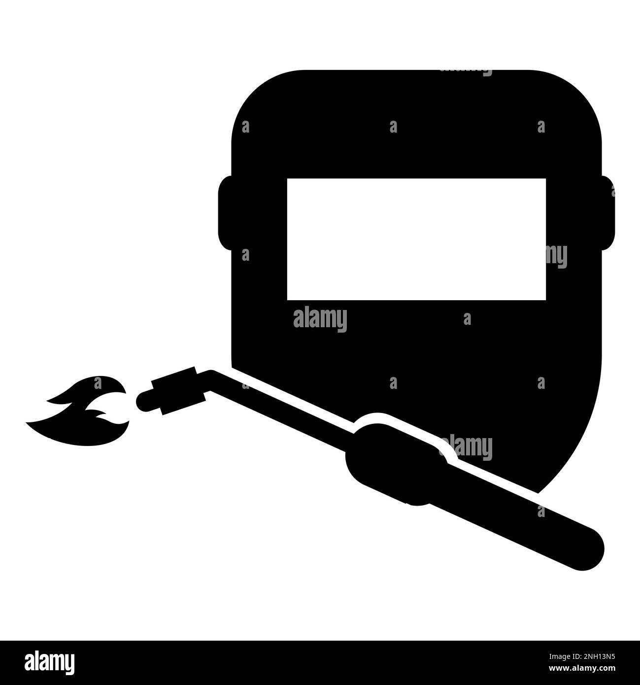 Welding technology icon, metal tool equipment symbol, safe weld vector ...