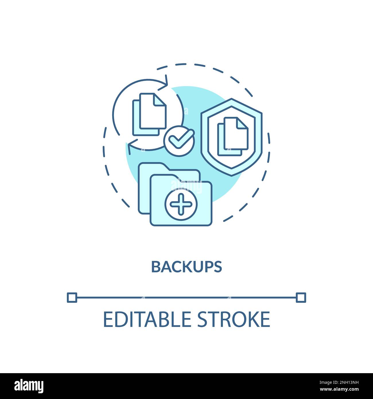 Backups blue concept icon Stock Vector Image & Art - Alamy