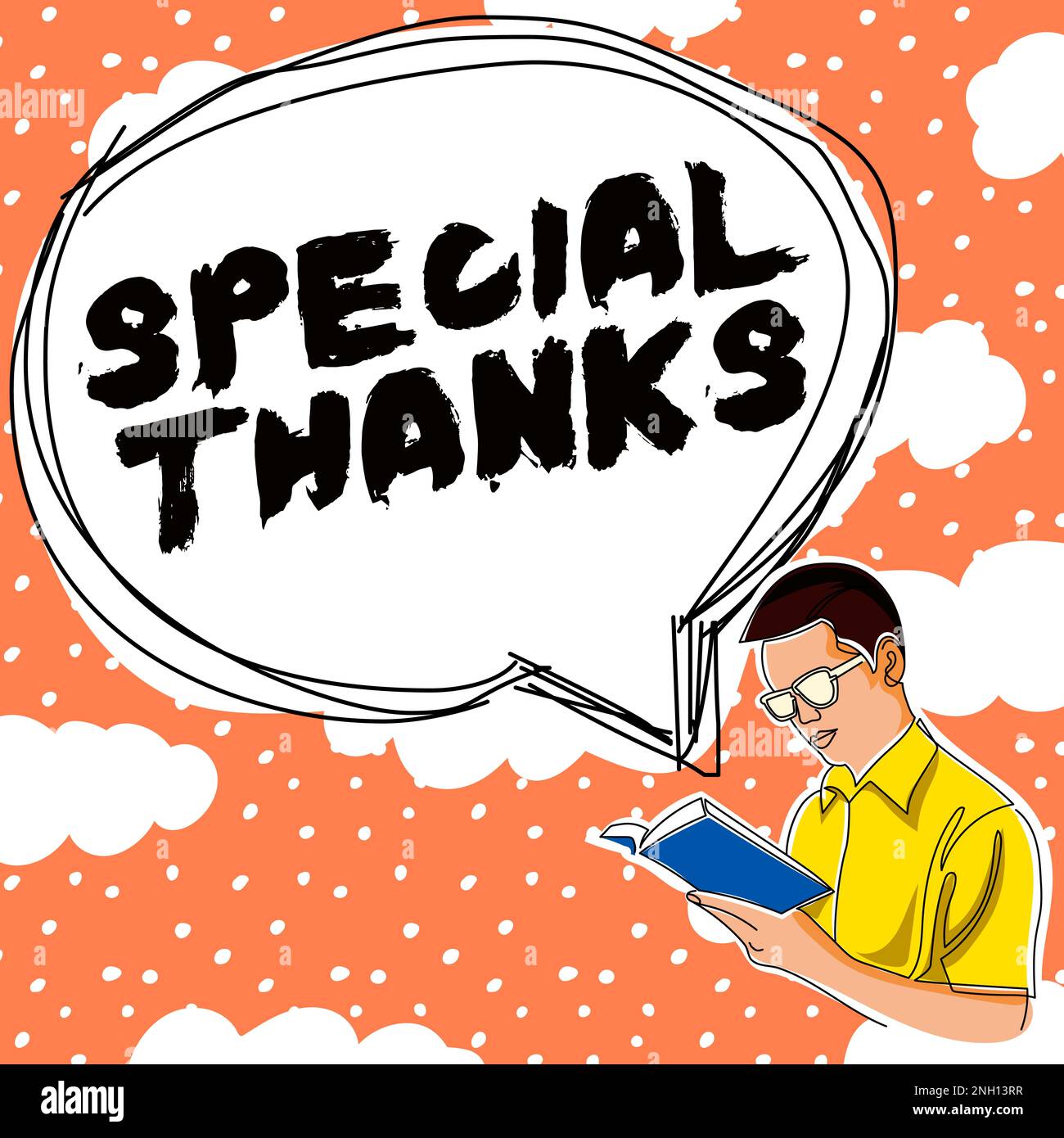 Text caption presenting Special Thanks, Business idea expression of ...