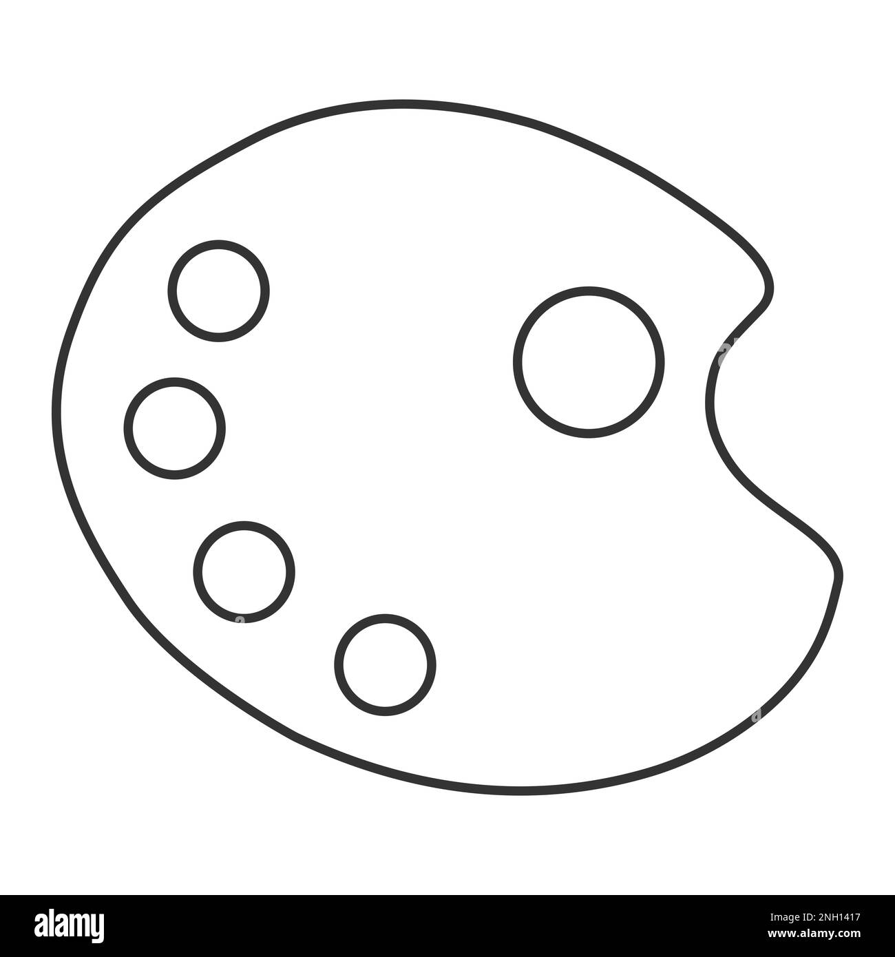 Flat art tool palette with paints color, artist web design graphic ...