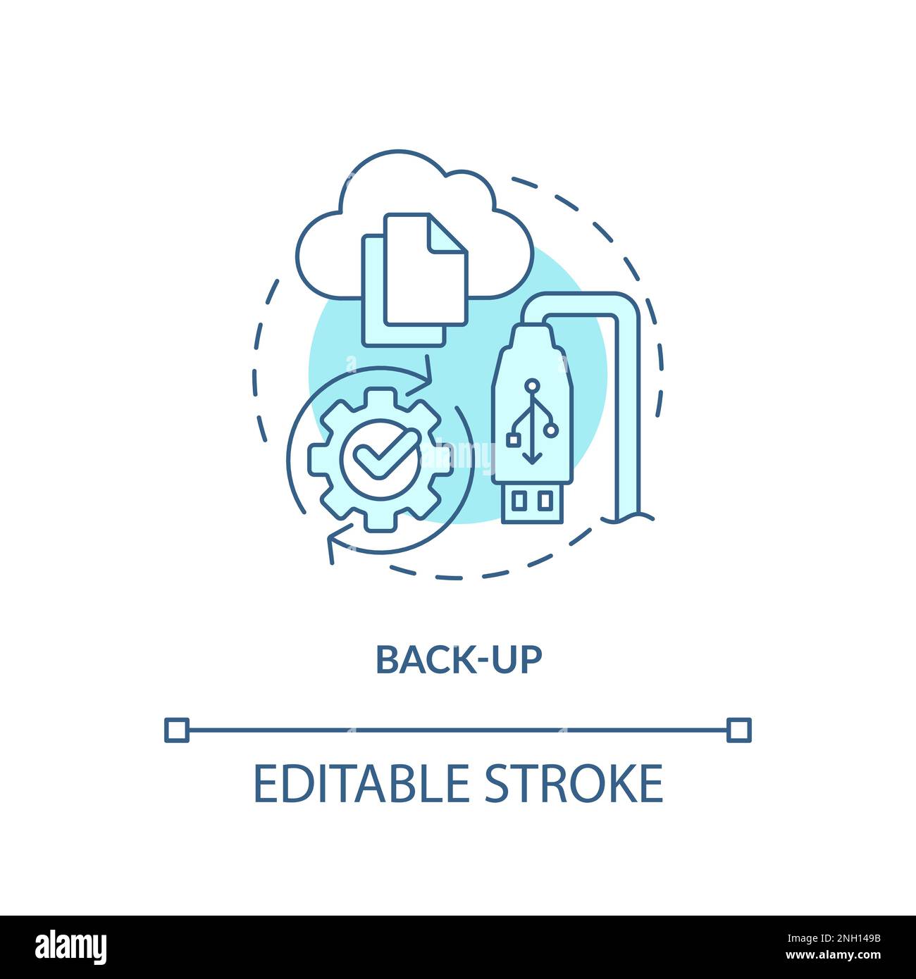 Back-up blue concept icon Stock Vector Image & Art - Alamy