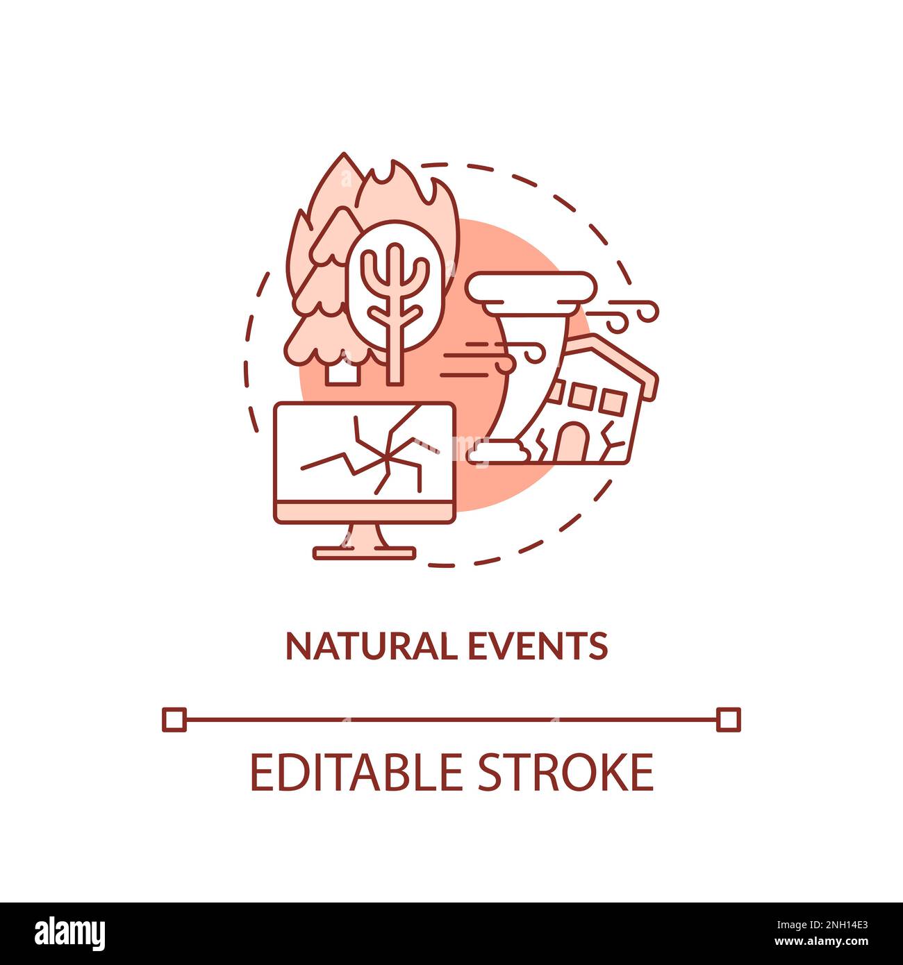 Natural events red concept icon Stock Vector Image & Art - Alamy