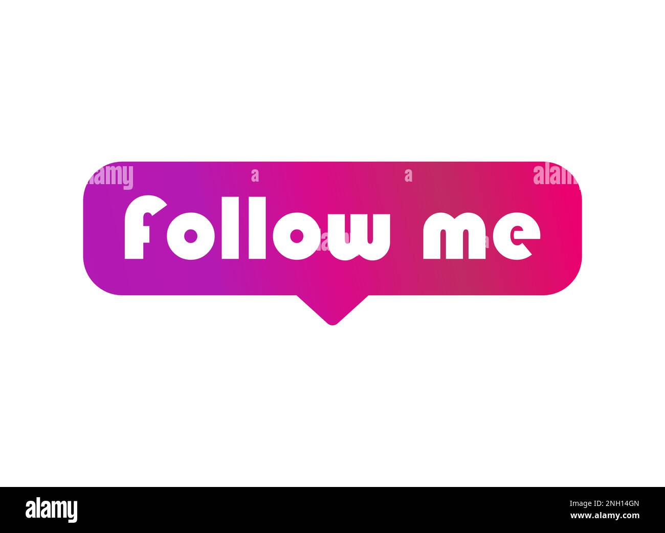 Follow me graphic concept symbol, speech button web label, vector ...
