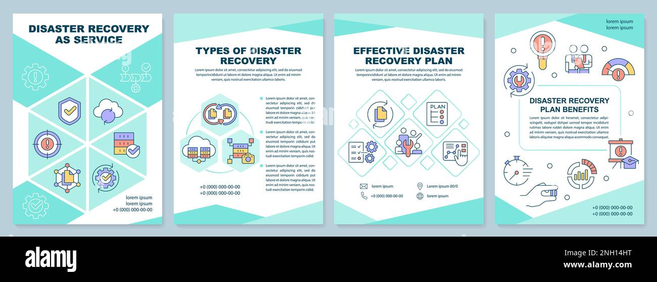 Disaster recovery as service brochure template Stock Vector Image & Art ...