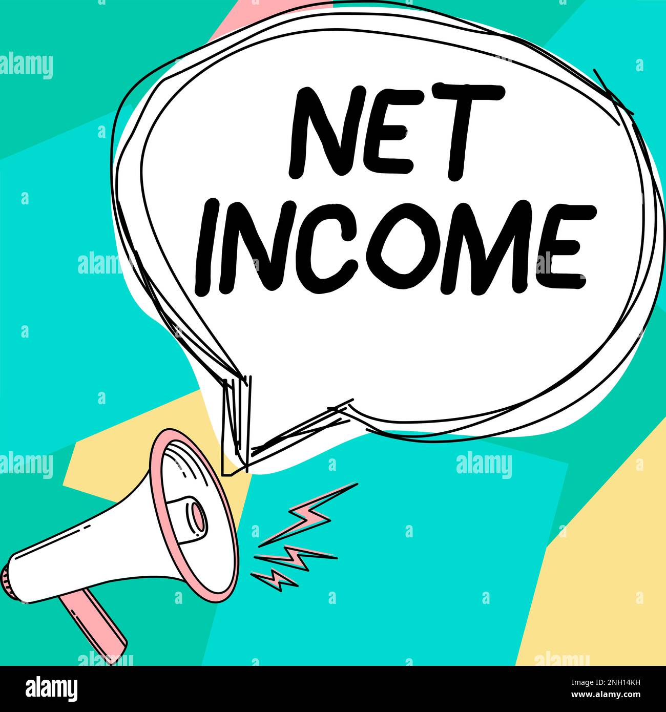 Hand writing sign Net Income, Business idea the gross income remaining ...