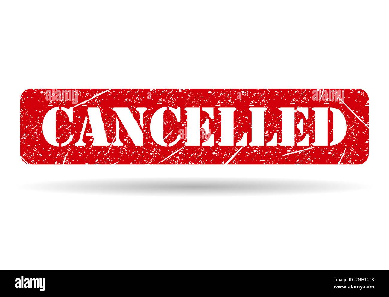 Cancelled stamp symbol shadow, label sticker sign button, text banner ...