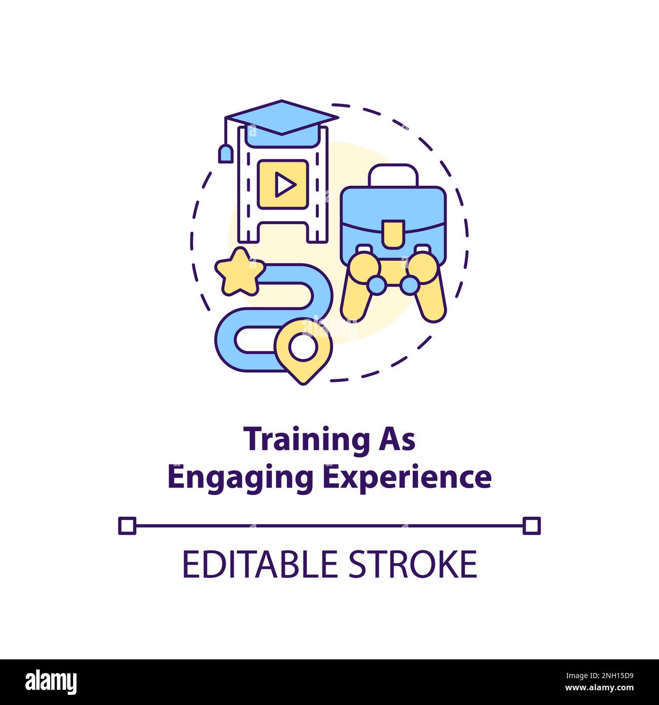 Training as engaging experience concept icon Stock Vector Image & Art ...