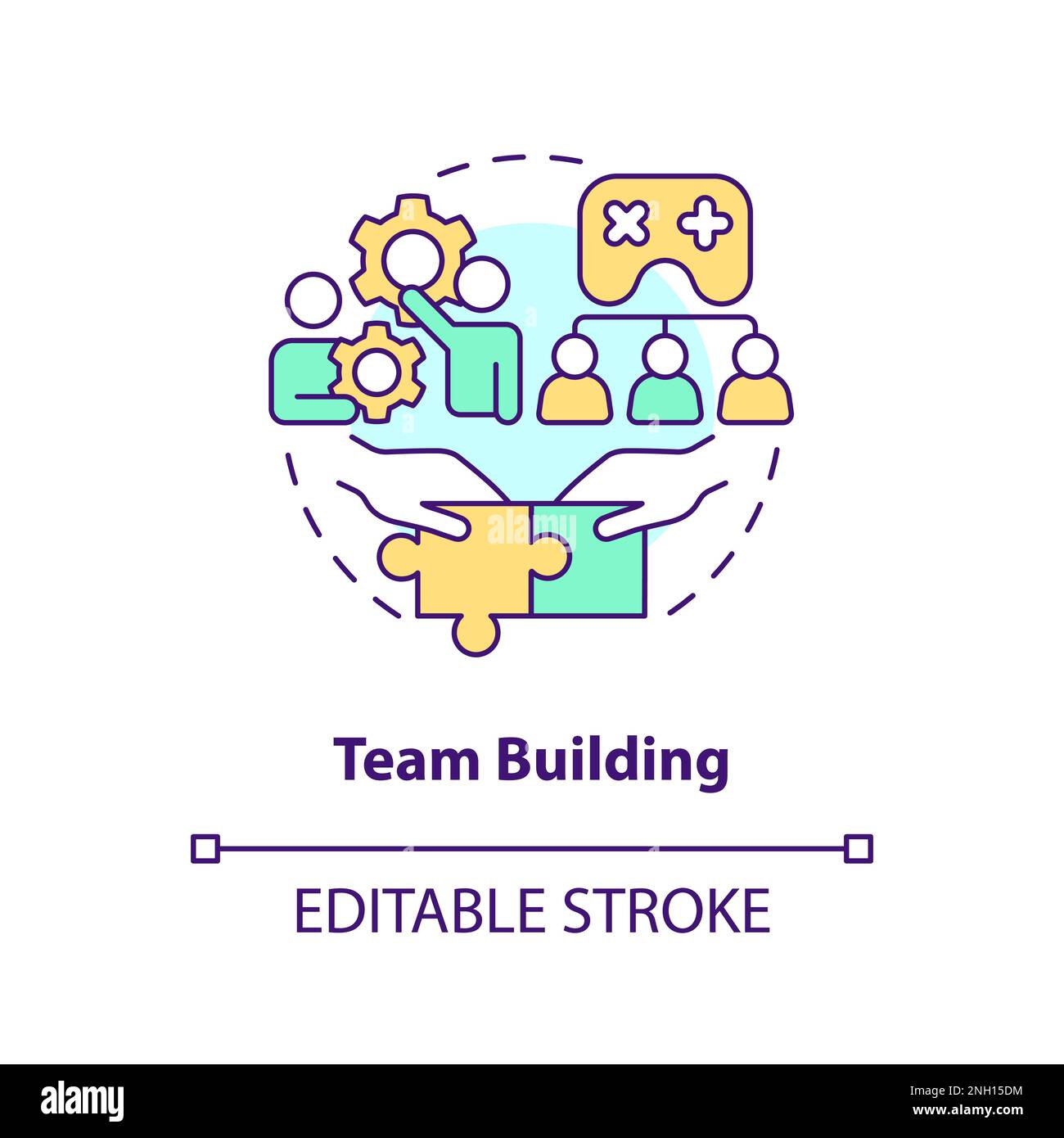 Team building concept icon Stock Vector Image & Art - Alamy