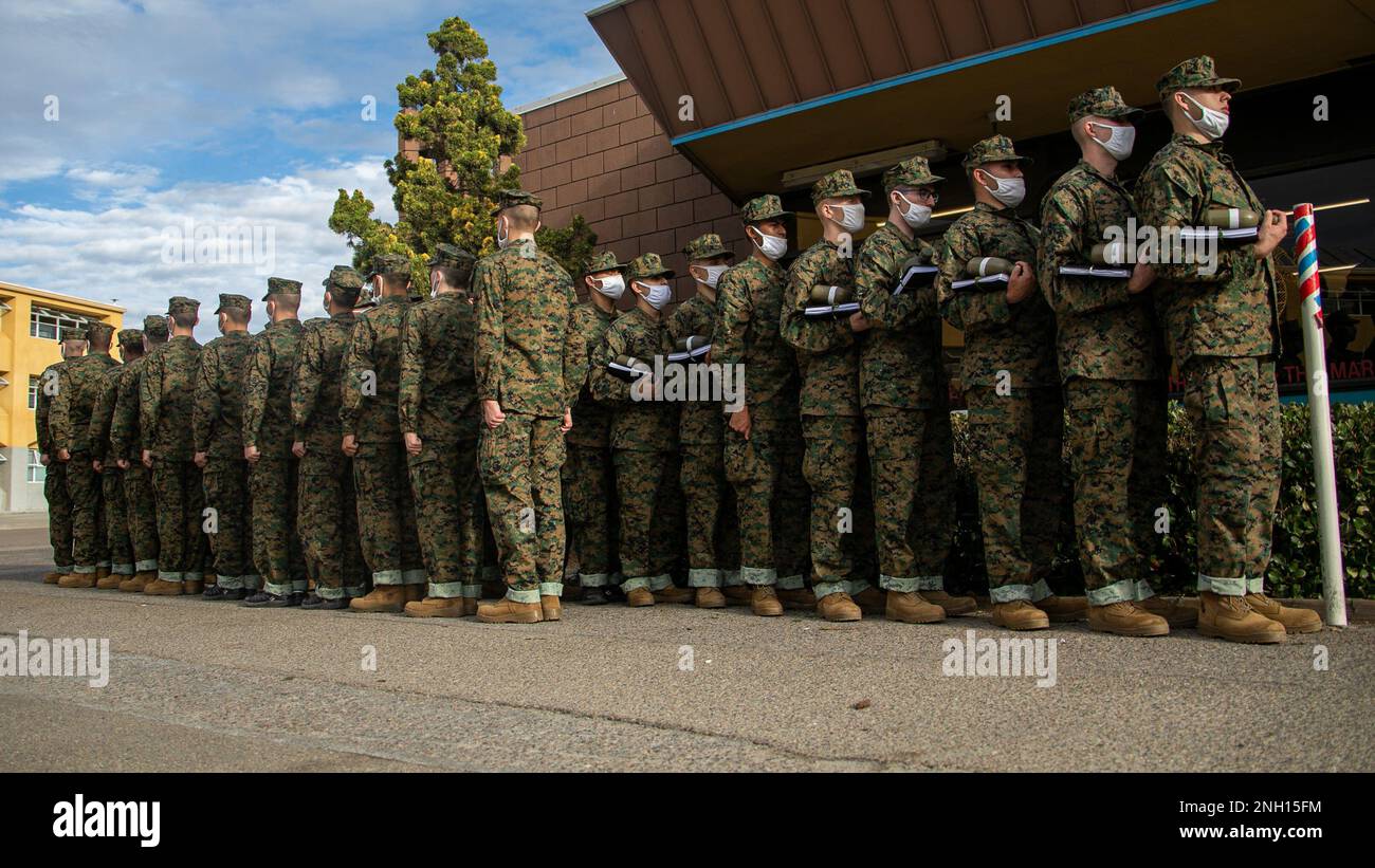 U.S. Marine Corps Recruits with Delta Company, 1st Recruit Training ...