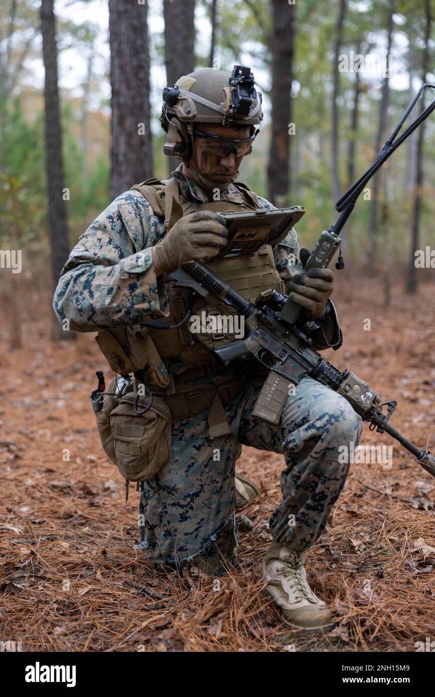 U.S. Marine Corps Cpl. Josiah Hockman, a squad leader with 2d Combat ...
