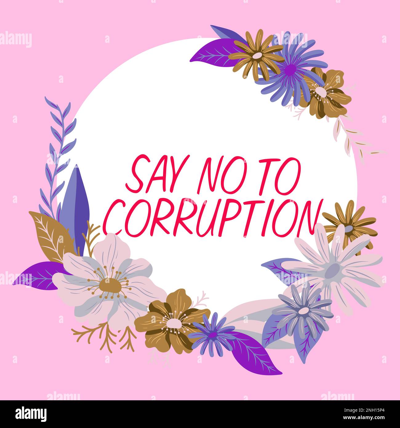 Inspiration showing sign Say No To Corruption, Word Written on ...