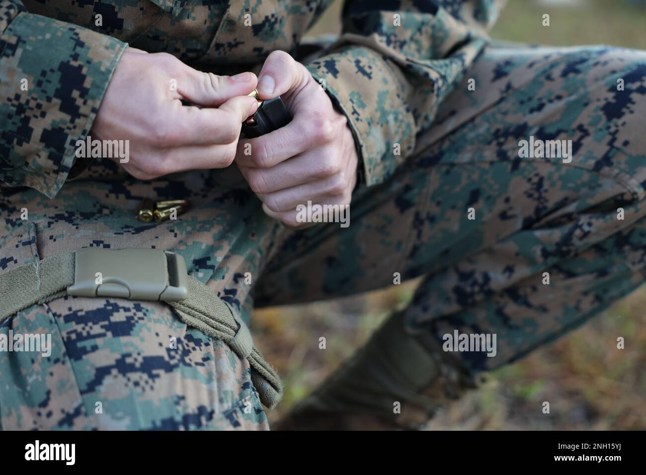 U.S. Marines, stationed aboard Parris Island, participate in a M18 ...