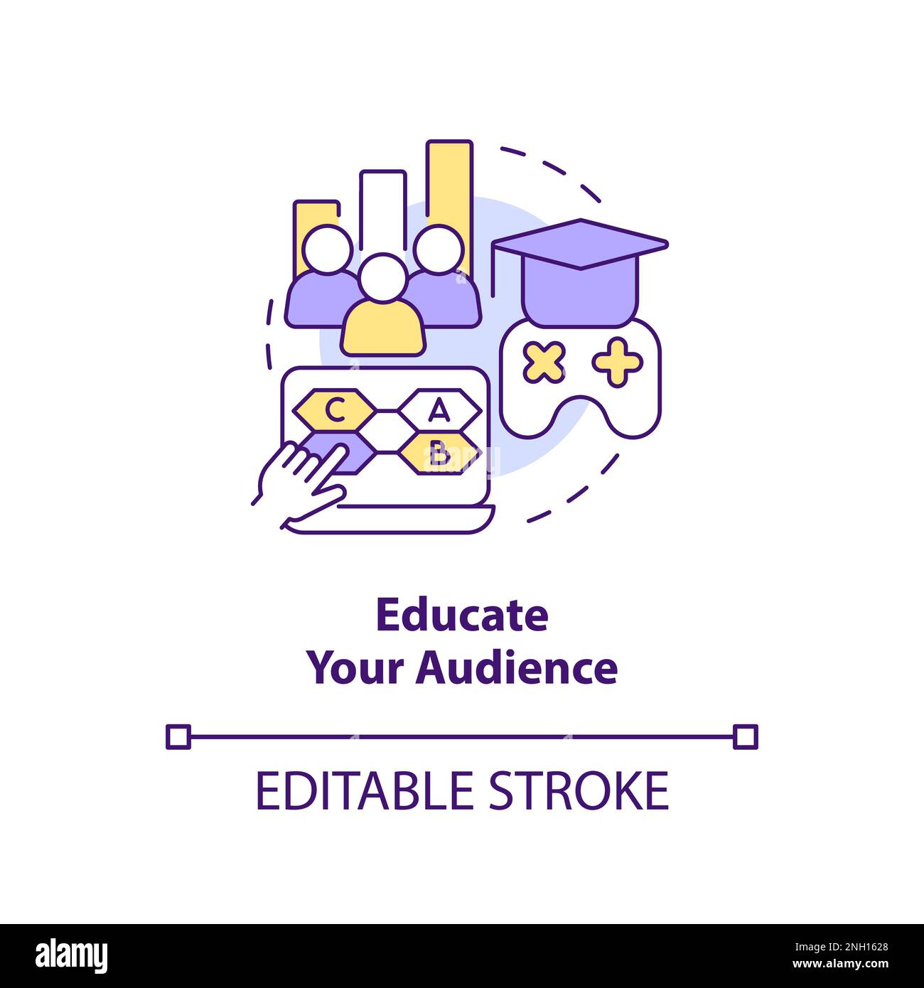 Educate your audience concept icon Stock Vector Image & Art - Alamy