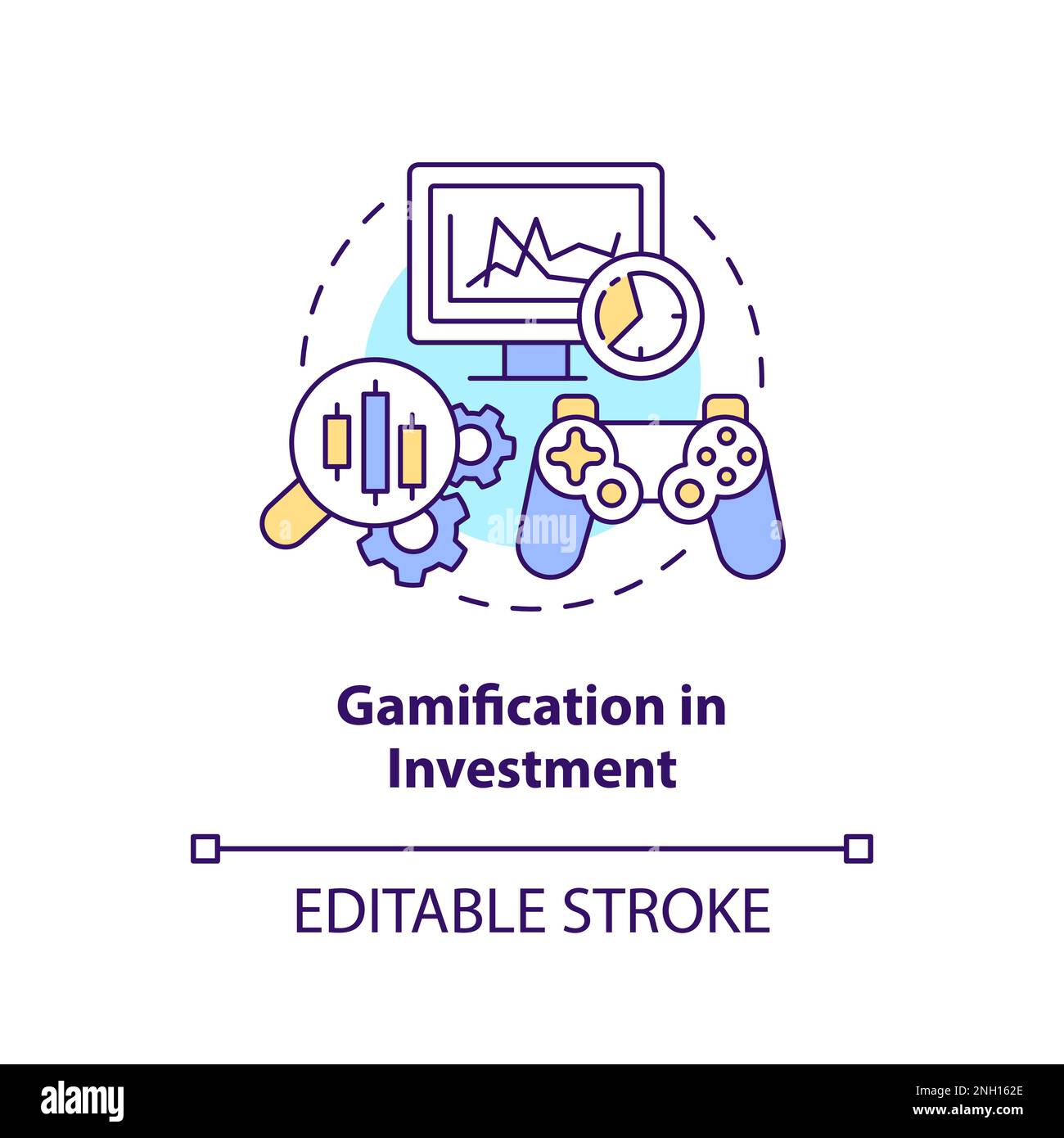 Gamification in investment concept icon Stock Vector Image & Art - Alamy