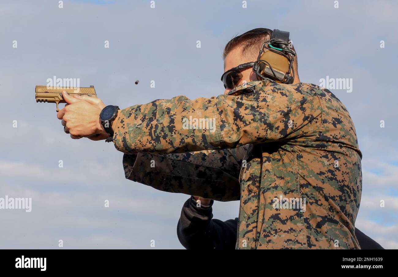 U.S. Marines, stationed aboard Parris Island, participate in a M18 ...