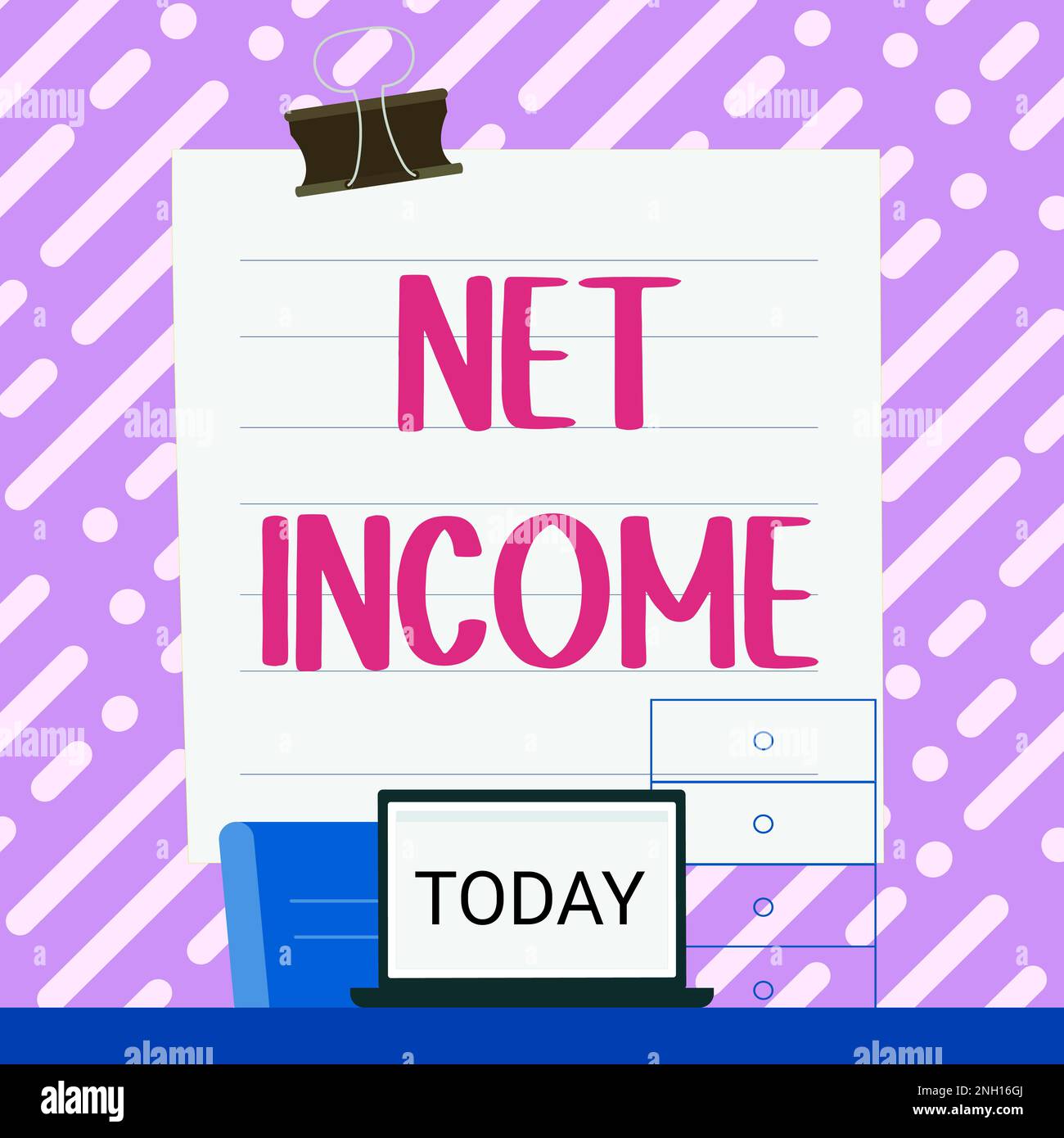 Hand writing sign Net Income, Internet Concept the gross income ...