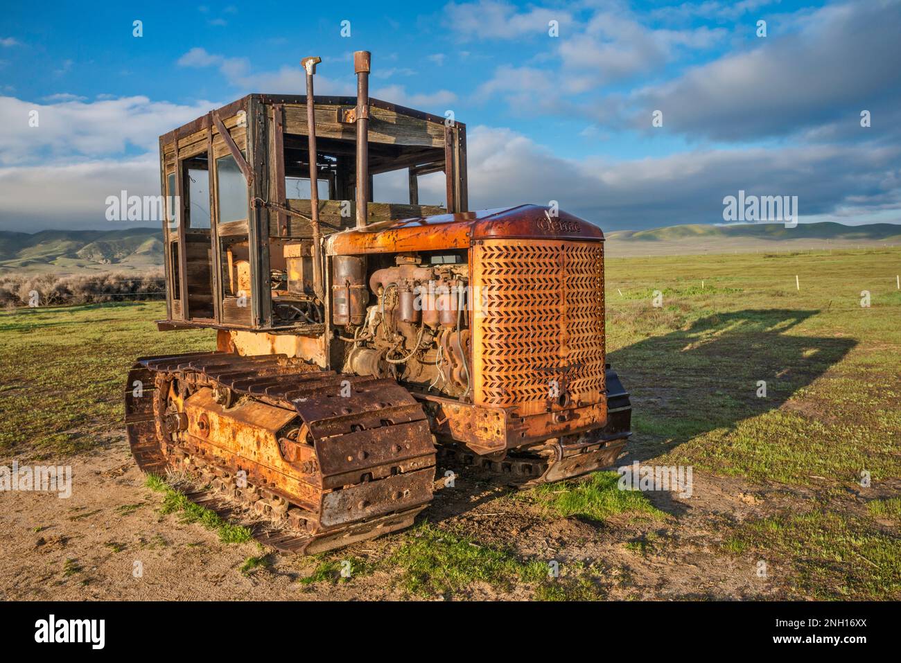 Old Cletrac crawler tractor preserved near Goodwin Education Center, at ...