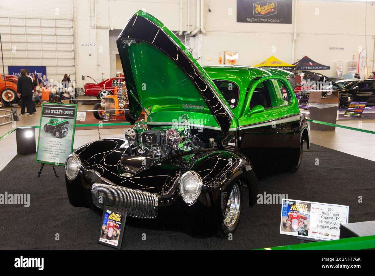 Dallas, USA. 19th Feb, 2023. A green 1941 Willys car is on display at ...