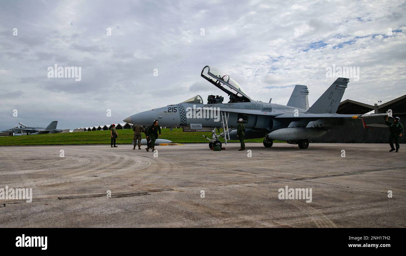 U.S. Marines with Marine Fighter Attack Squadron (VMFA) 312 conduct pre ...