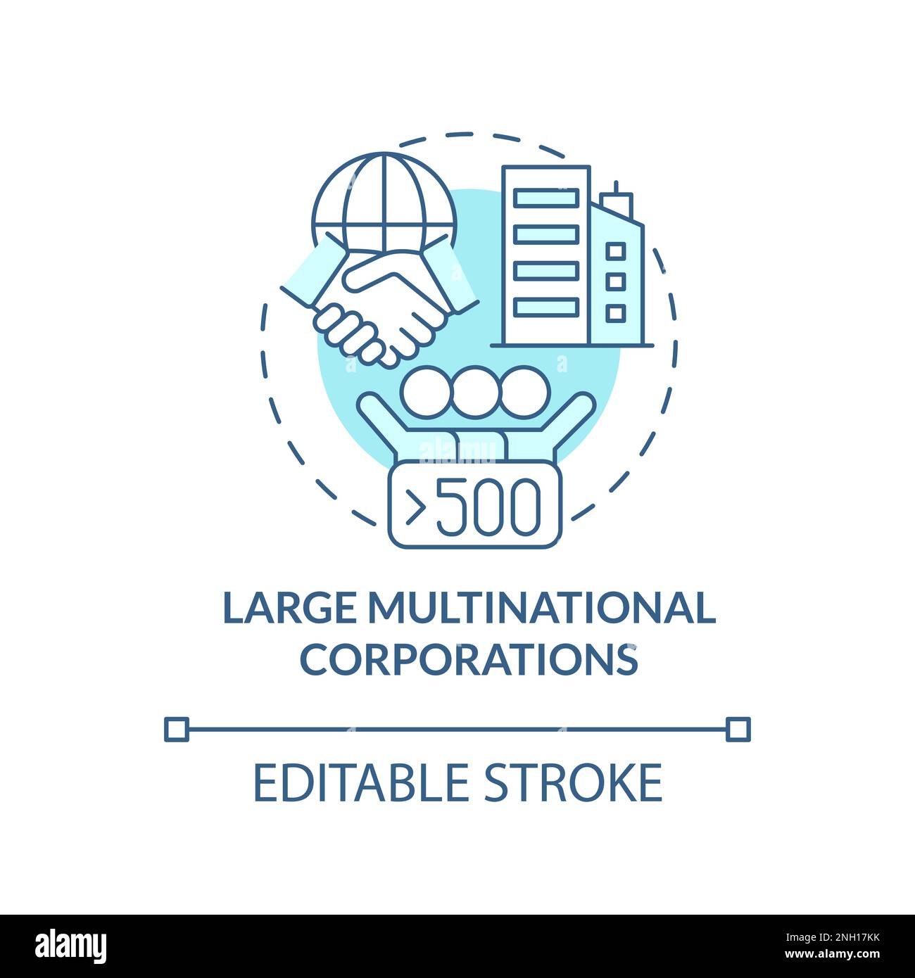 Large multinational corporations turquoise concept icon Stock Vector ...