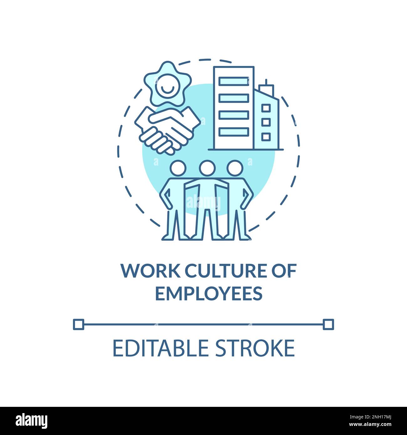 Work culture of employees turquoise concept icon Stock Vector Image ... Work culture of employees turquoise concept icon Stock Vector Image ...