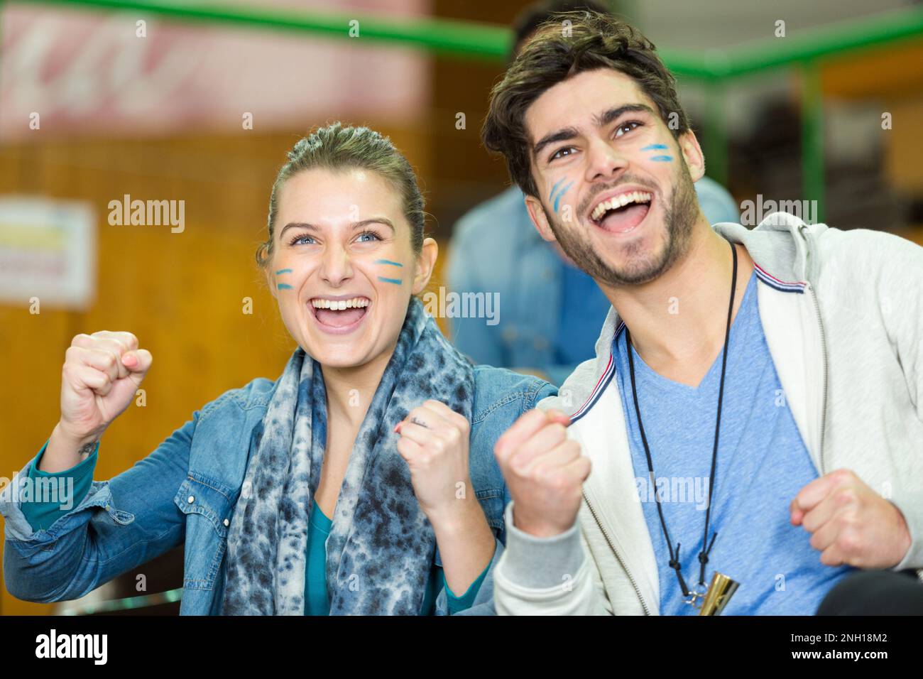 Soccer football in the stands face in the crowd supporters hi-res stock ...