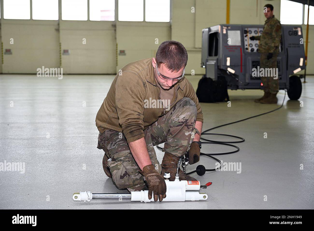 Tech. Sgt. Michael Fontana, a crew chief from the 191st Maintenance ...