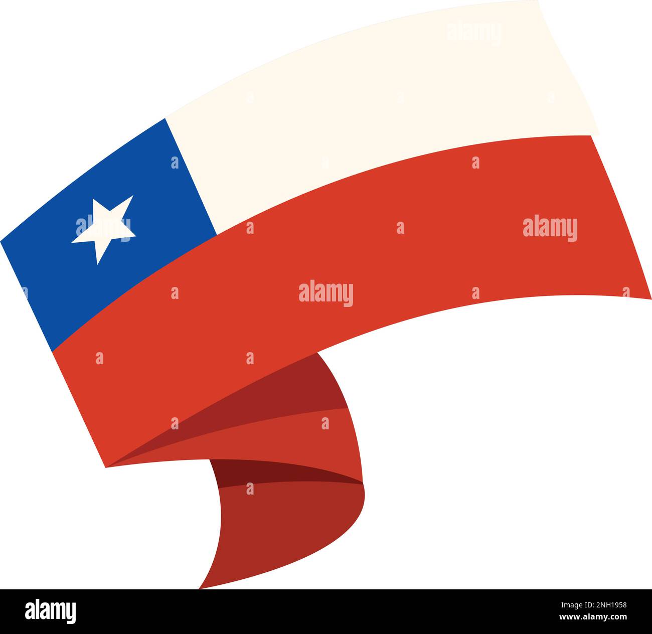 Creative chile flag icon cartoon vector. Travel culture. Card island ...