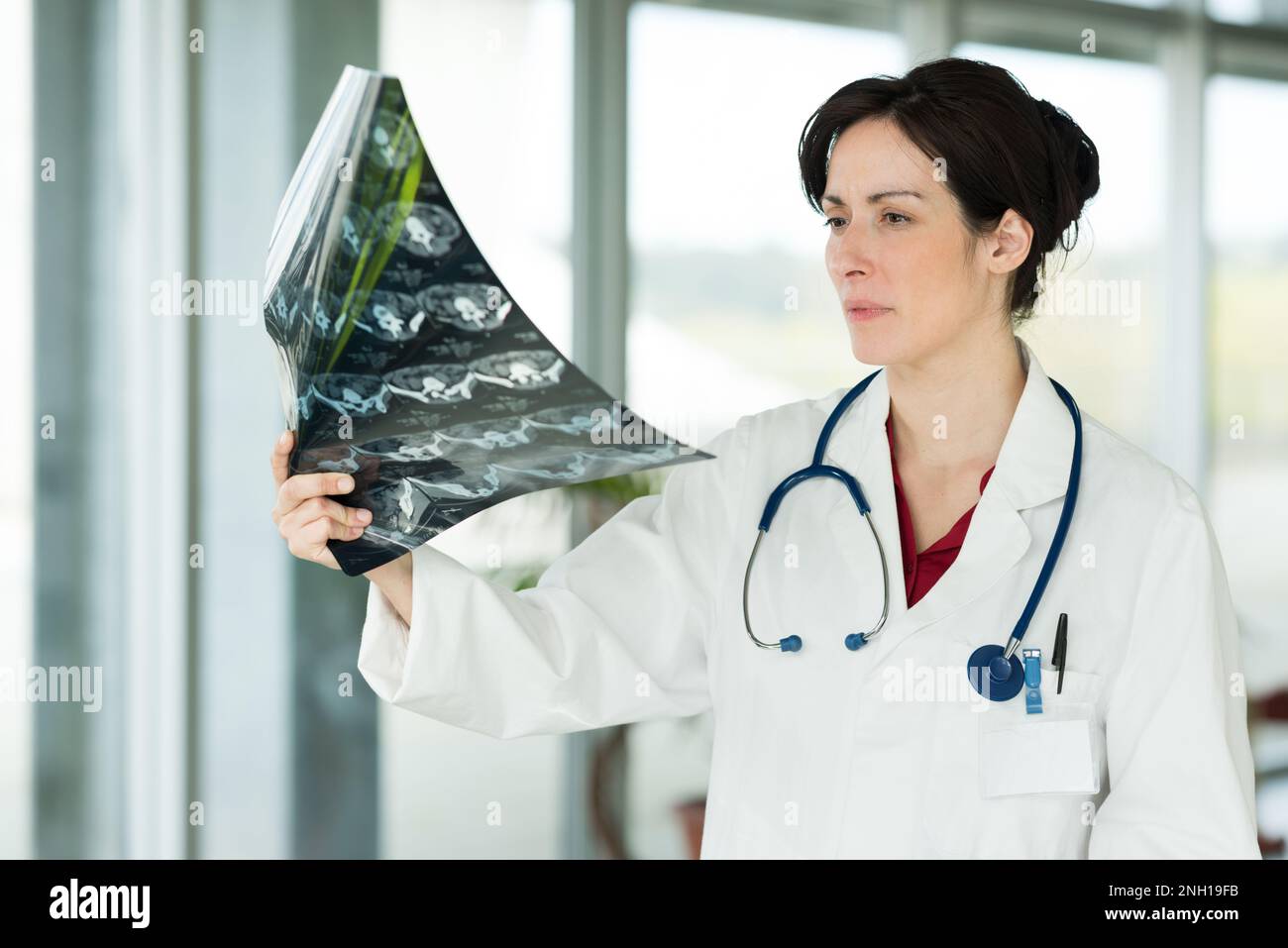 radiologist woman checking x ray Stock Photo - Alamy