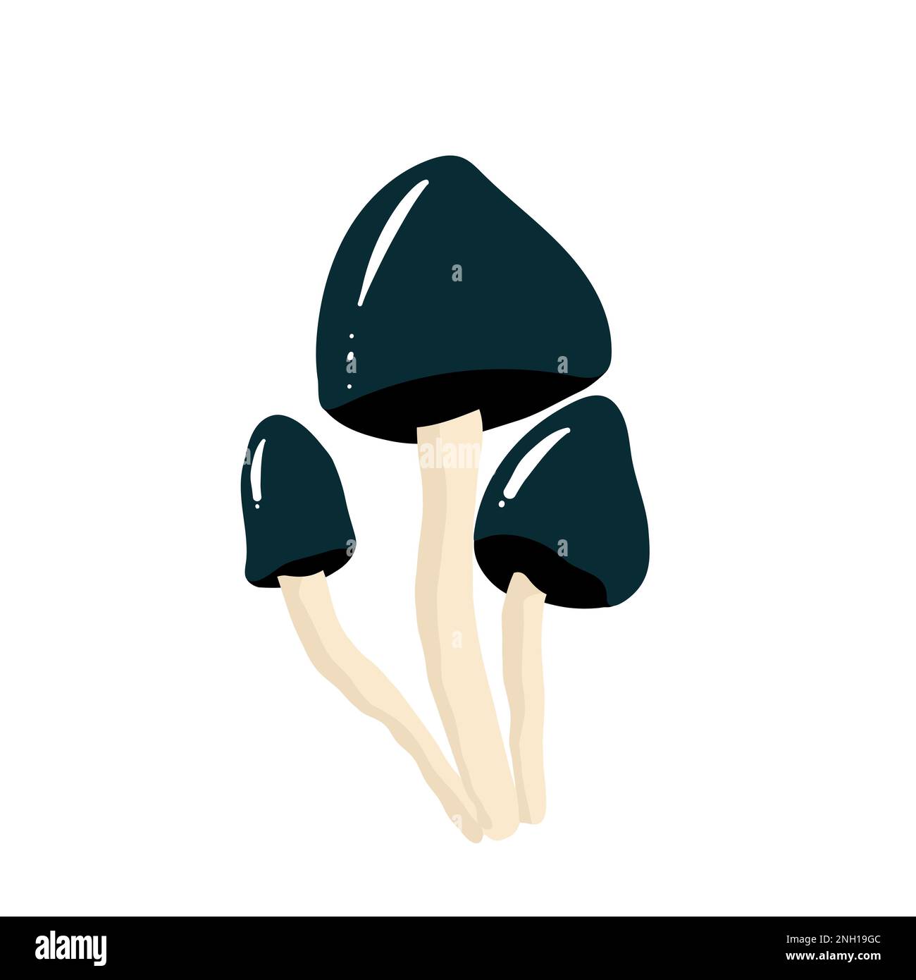 mushrooms in the hand drawing style. Psychedelic abstract mushrooms ...