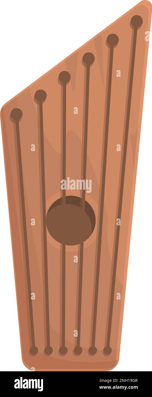 Chord kantele icon cartoon vector. Gusli music. Traditional string ...