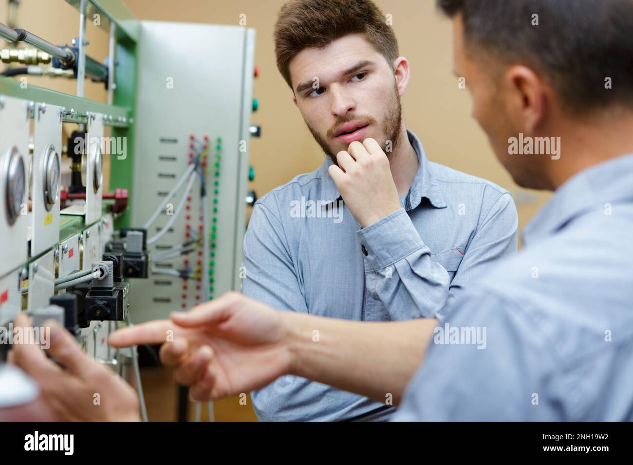 future engineer having a tour in the control room Stock Photo - Alamy