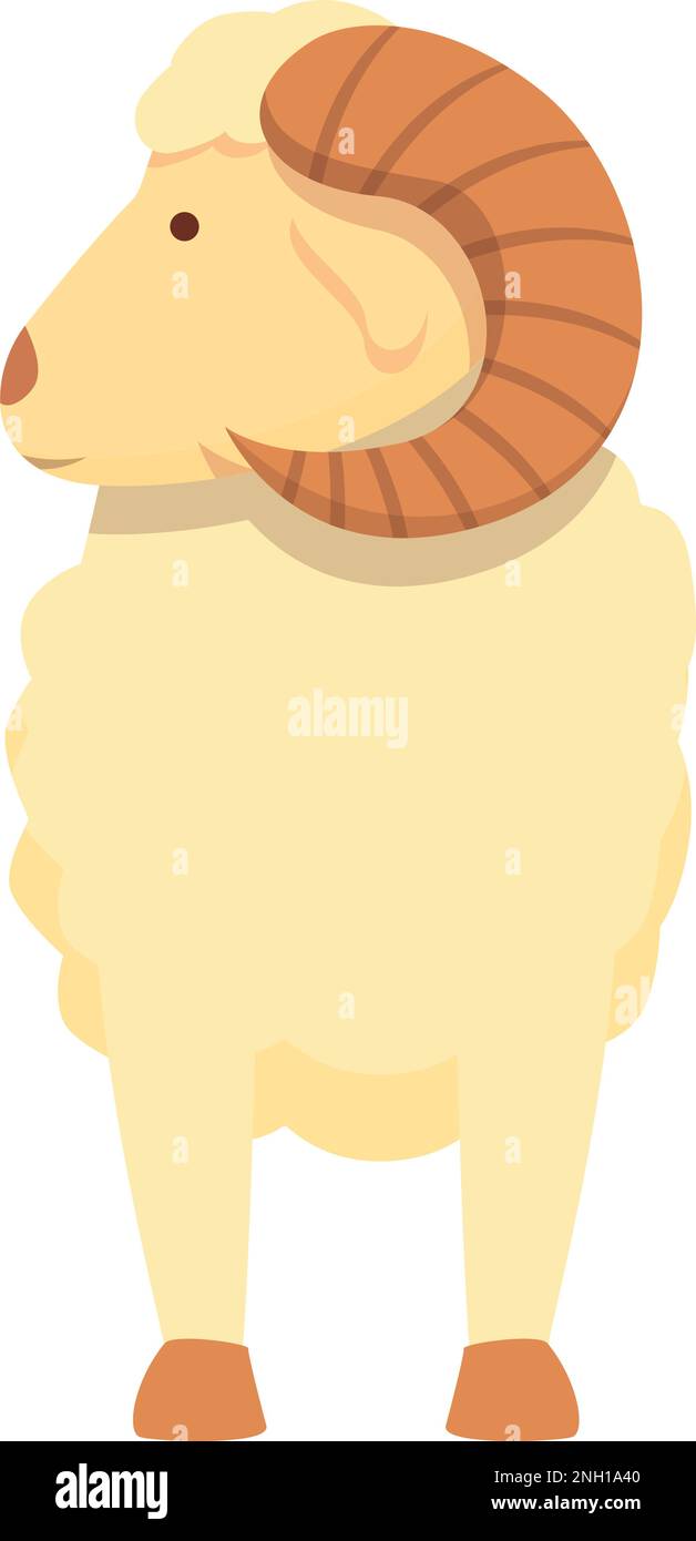 Ram goat icon cartoon vector. Head animal. Wild animal Stock Vector ...