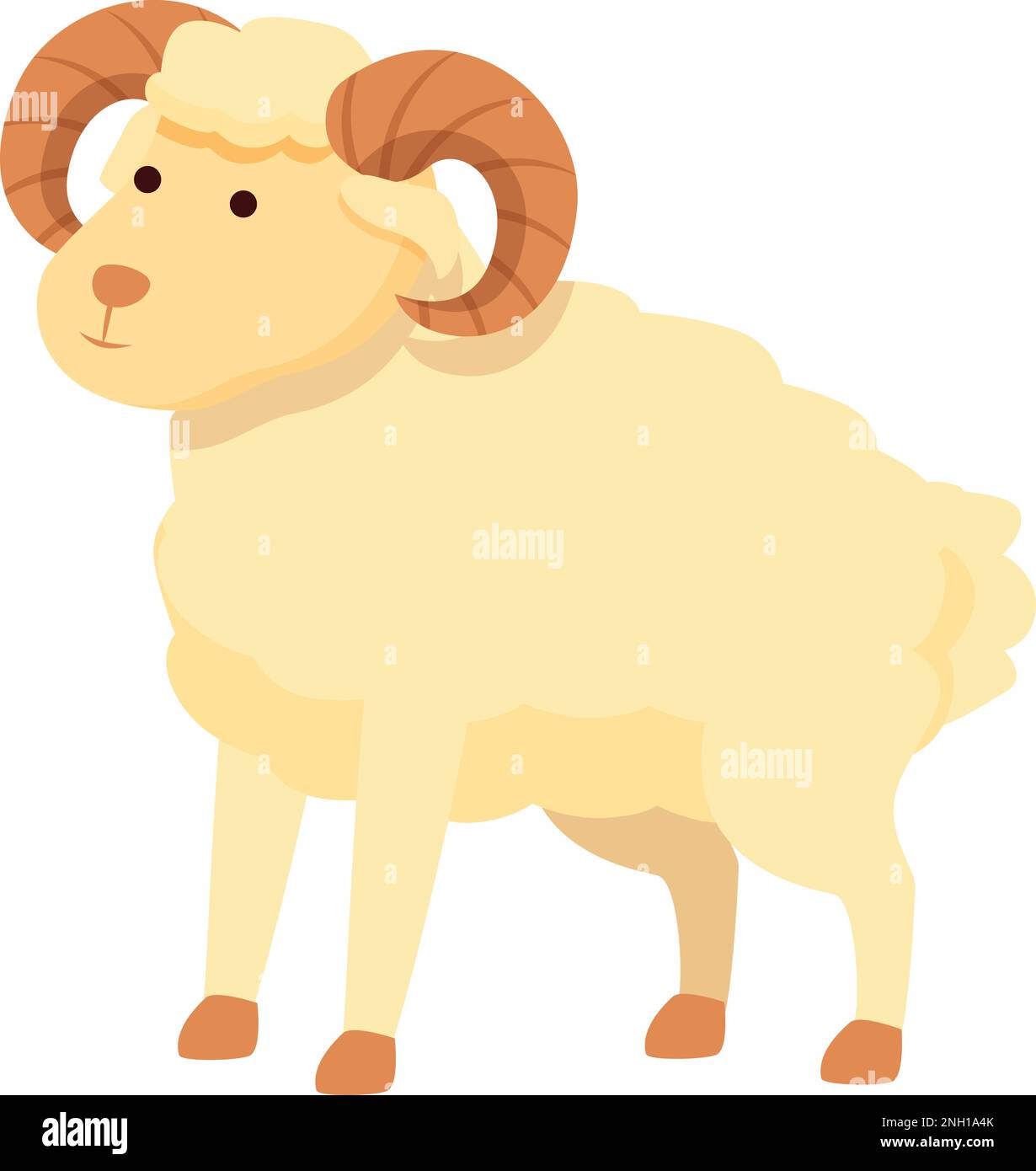 Ram animal icon cartoon vector. Goat sheep. Zodiac predator Stock ...