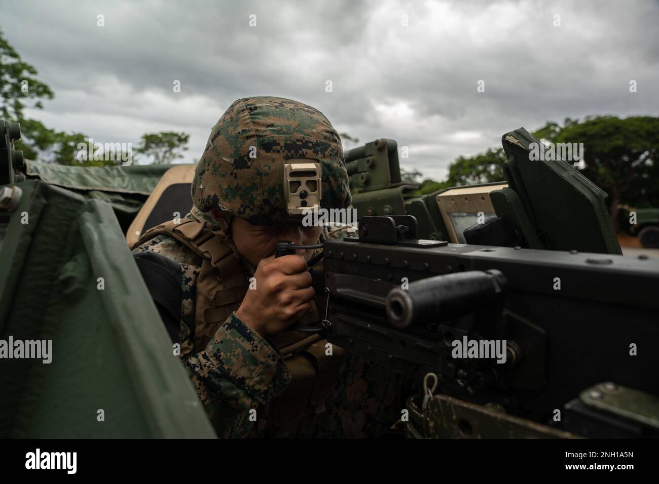 A U.S. Marine with Combat Logistics Regiment 3, 3rd Marine Logistics ...