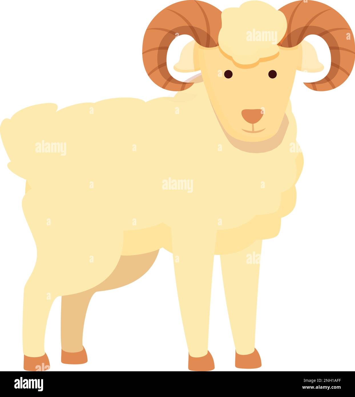 Shocked ram icon cartoon vector. Face wildlife. Wild emblem Stock ...