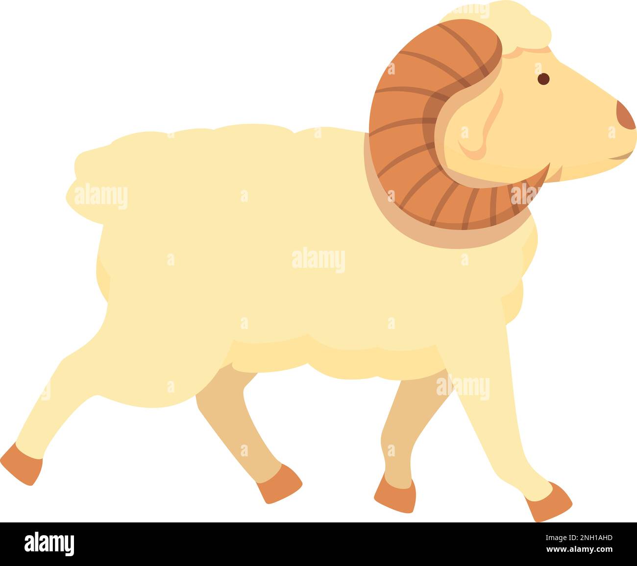 Walking ram icon cartoon vector. Goat animal. Farm wild Stock Vector ...