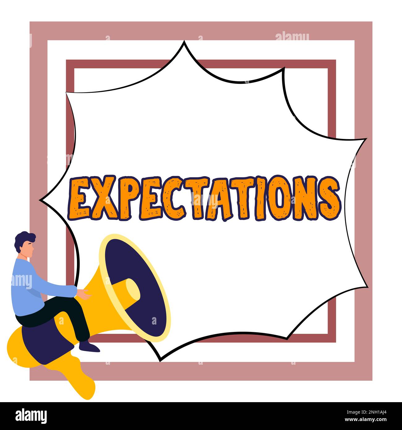 Writing Displaying Text Expectations Word Written On Strong Belief