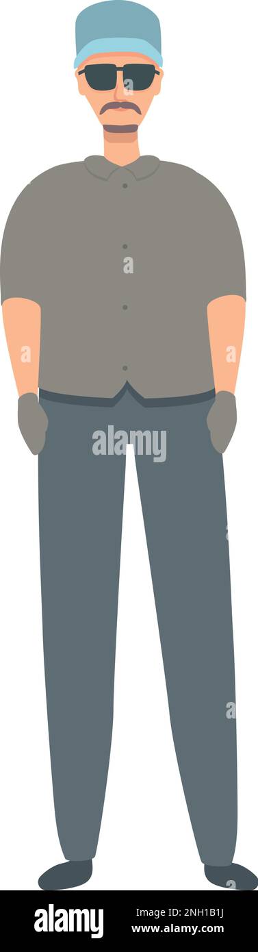 Trucker cap icon cartoon vector. Male face. Cargo man Stock Vector ...