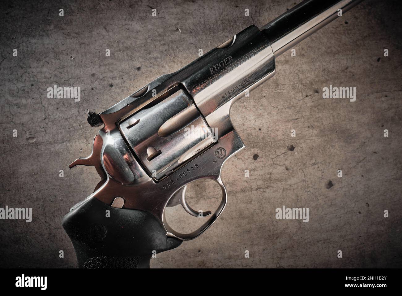 Revolver gun with wooden handle hi-res stock photography and images - Alamy