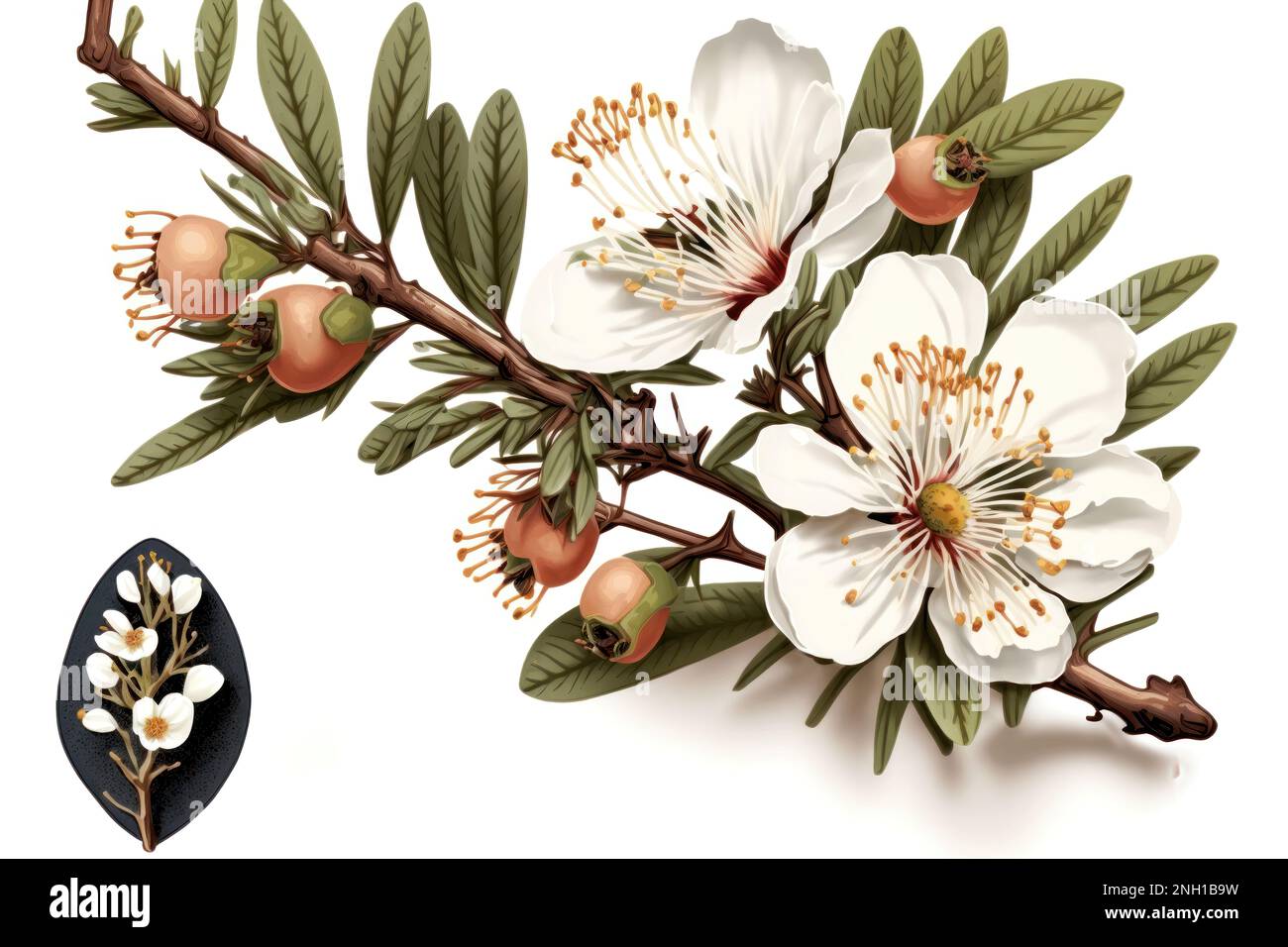 Background manuka tree Cut Out Stock Images & Pictures - Alamy